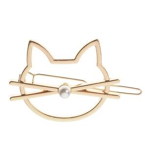 Urban Outfitters | Accessories | 33 Metal Cat Pearl Hair Pin | Poshmark
